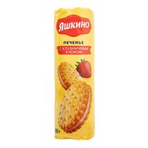 Печенье Яшкино затяжное с клубничным кремом 190 г в САМОКАТ - купить с ...