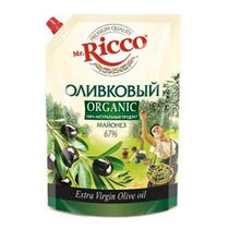 Майонез Mr. Ricco Organic оливковый 67% 800 мл - купить с доставкой на ...