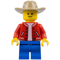 Игровая фигурка Lego Child - Red Letterman Jacket Blue Medium Legs Dark ...