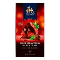 Чай чёрный Richard Royal Strawberry Chocolate в пакетиках 1,7 г х 20 шт ...