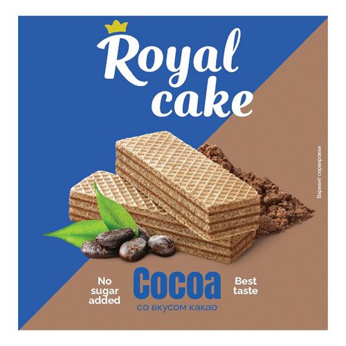 Вафли Royal Cake На сорбите шоколадные со вкусом какао 120 г - купить с ...