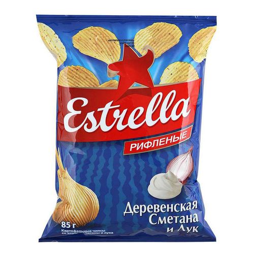 Чипсы Estrella сметана и лук - купить с доставкой на дом в Купер