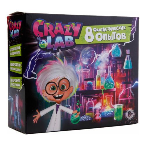 Набор для опытов и исследований научно-познавательный Crazy Lab 8 в 1 ...