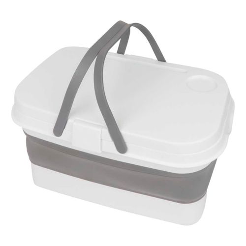 Корзина-стол для пикника Actiwell складная 47 x 29 x 9,5-23,5 см серая ...