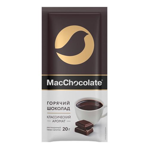 Горячий шоколад MacChocolate растворимый с сахаром и подсластителями 20 ...