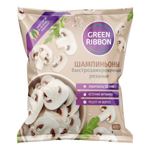 Шампиньоны Green Ribbon замороженные резаные 400 г в МАГНИТ СЕМЕЙНЫЙ ...