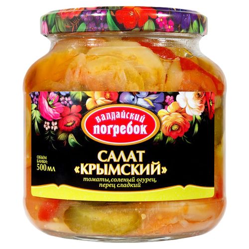 Салат Валдайский Погребок Крымский томаты соленый огурец перец сладкий ...